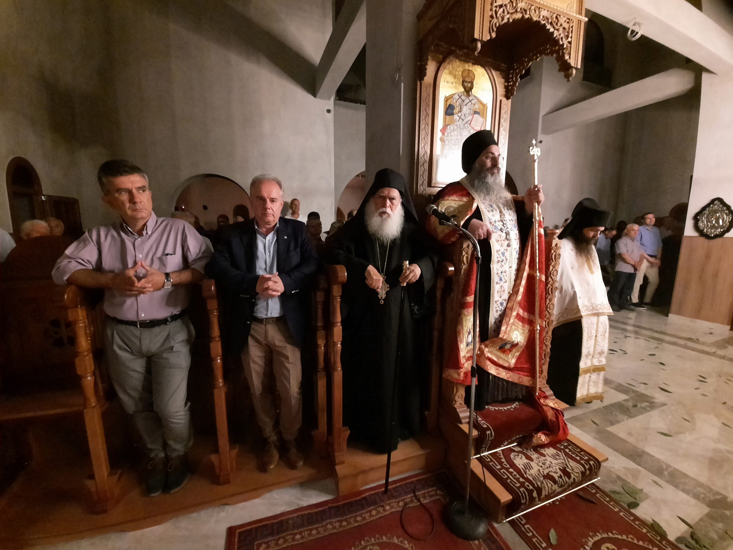 Στον πανηγυρικό εσπερινό στην εορτάζουσα Ιερά Μονή Αγίου Νικοδήμου στον ...