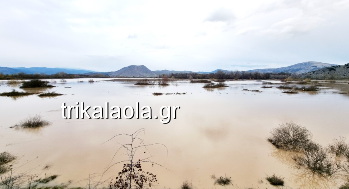 Τρίκαλα: Απλώθηκε στον κάμπο και έγινε… θάλασσα ο Πηνειός! Χιλιάδες ...