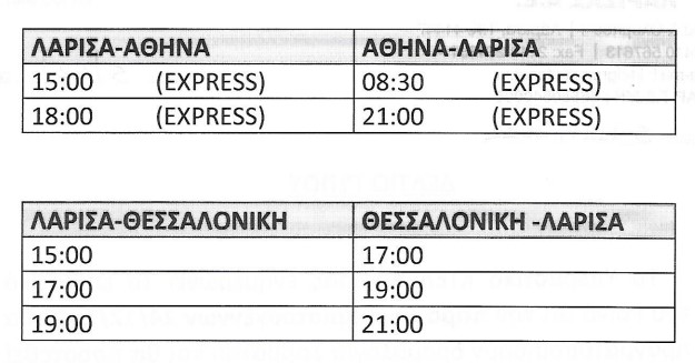 Τα δρομολόγια του Υπεραστικού ΚΤΕΛ Λάρισας για Χριστούγεννα ...