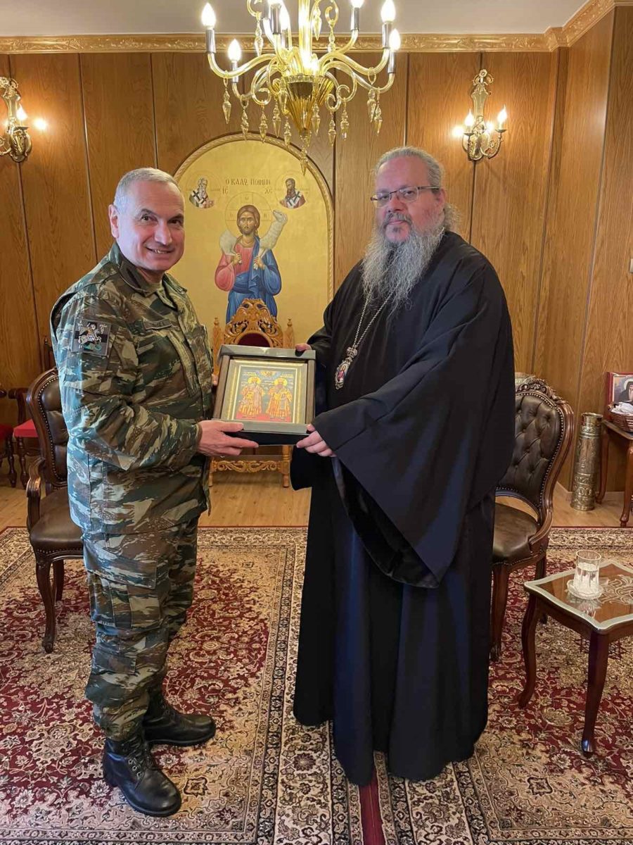 Στον Μητροπολίτη Ιερώνυμο ο νέος διοικητής της 1ης Στρατιάς Ι. Τσιόπλος ...