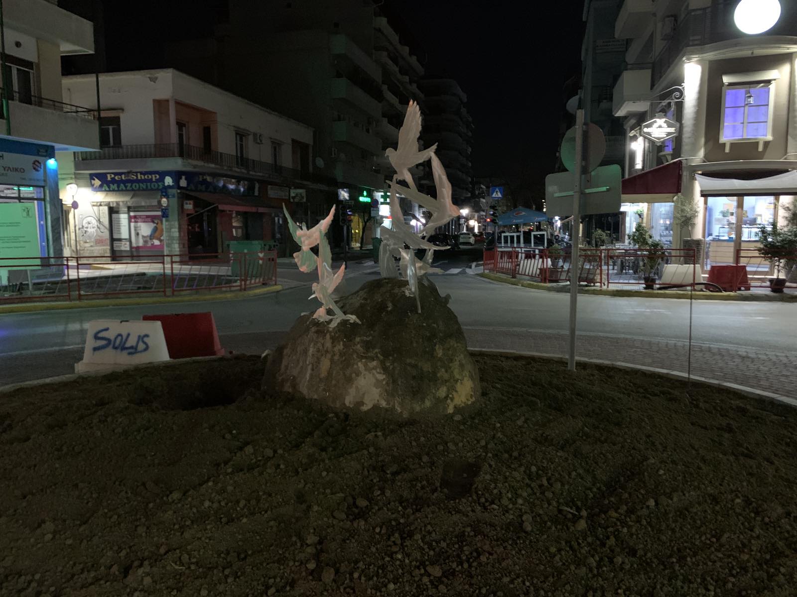 Τα πουλιά ξεκουράζονται πάνω σε έναν βράχο στο κέντρο της Λάρισας… Η ...