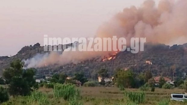 Φωτιά στη Ζάκυνθο: Καίγεται αγροτοδασική έκταση στην περιοχή Τσιλιβί ...