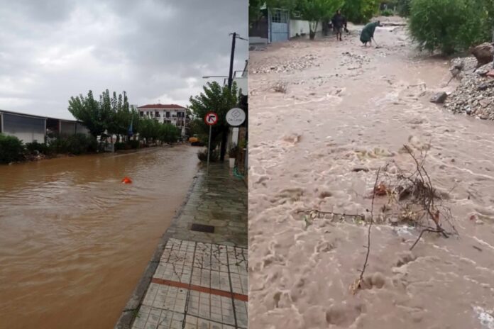 Βόλος: Απίστευτες εικόνες από την Αγριά - Δρόμοι μετατράπηκαν σε ...