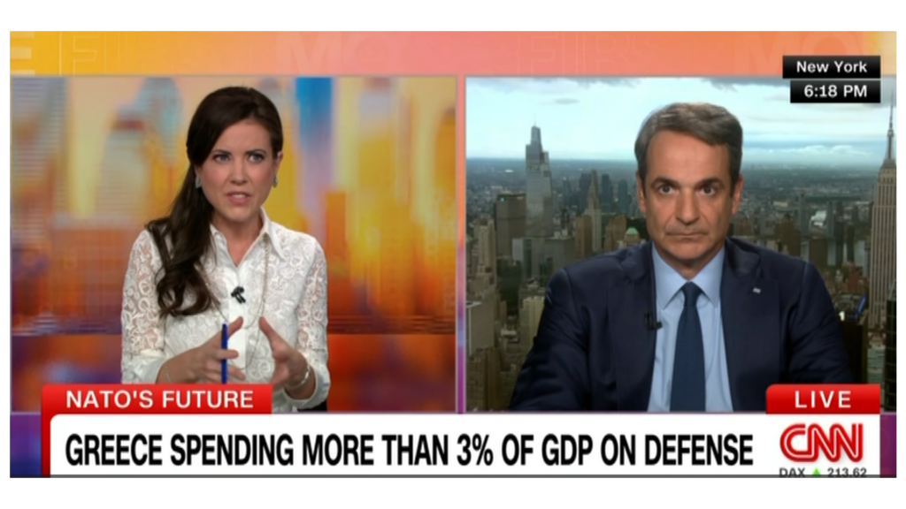 Κ. Μητσοτάκης στο CNN: Η Ευρώπη πρέπει να ενισχύσει την άμυνά της ...